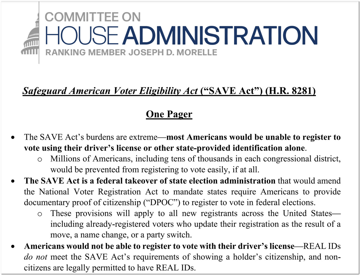 SAVE ACT - Fannie Lou Hamer Political Action Committee